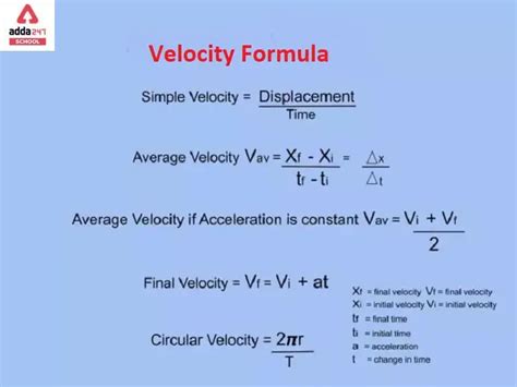Velocity Formula V St
