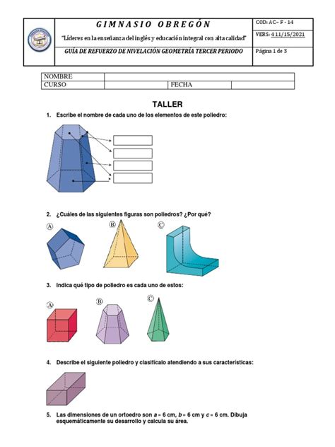 Geometría 8° Bim Iii Pdf Formas Geométricas Geometría Euclidiana