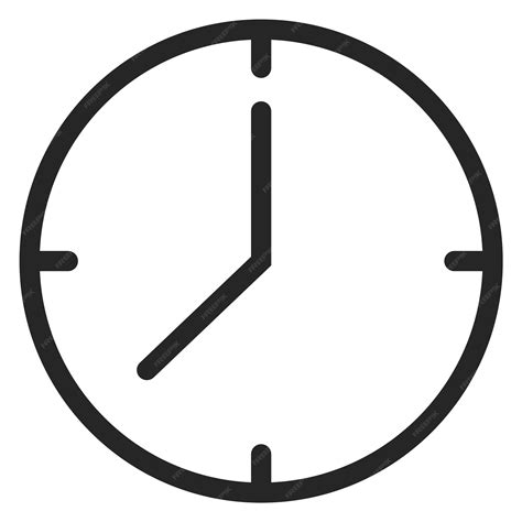 Premium Vector Clock Line Icon Time Symbol Hour Sign