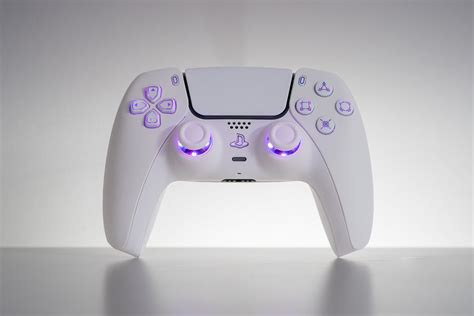 Ps5 Led Controller Mod Custom White Wireless Controller With White Bac Gametraderzero