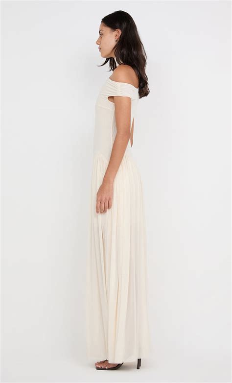 Deija Offshoulder Maxi Dress Buttercream Bec Bridge Us