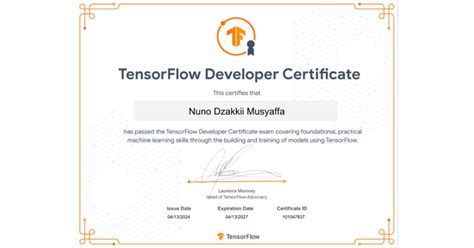 I Earned A Tensorflow Developer Certificate Nuno Dzakkii Musyaffa