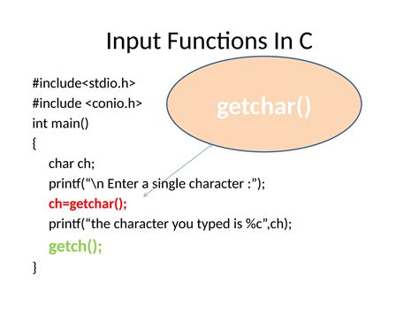 Concept Of Input Functions In C Language Pptx Programming Languages