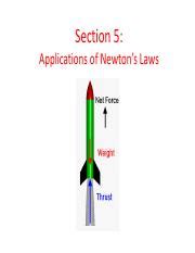 Phys Lecture Section Applications Of Newton S Laws Pdf Section Applications Of
