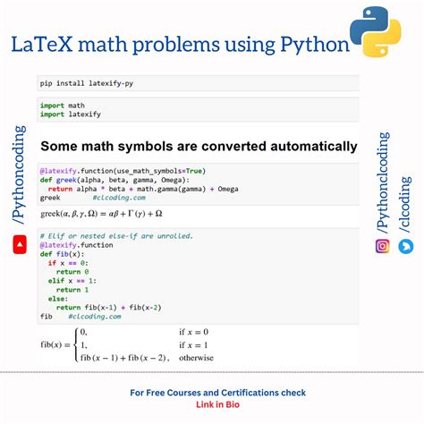 Python Coding On Linkedin Latex Math Description From Python Functions