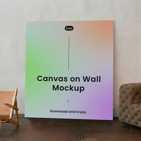 Free Big Square Canvas Mockup Psd Css Author
