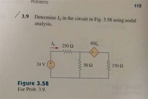 Solved Determine Ib In The Circuit In Fig Using Nodal Chegg Com