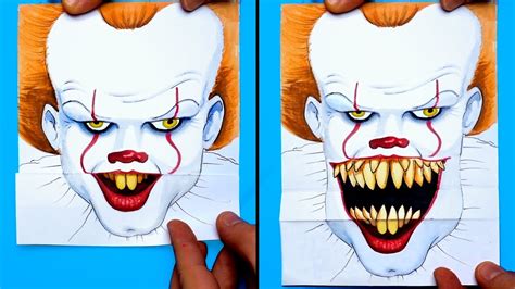 Pennywise With His Mouth Open Drawing