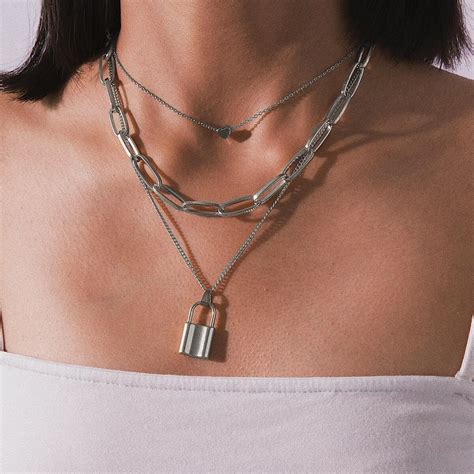 Double Layer Alloy Chain Double Layer Collar Simpl Vicedeal