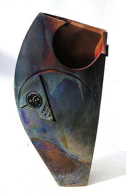 Razor Form 1front Raku Pottery Pottery Sculpture Ceramic Sculpture
