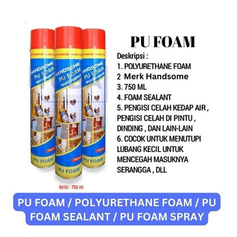 Jual Handsome Pu Sealant Foam Spray Sealant Foam Multi Purpose 750ml Shopee Indonesia