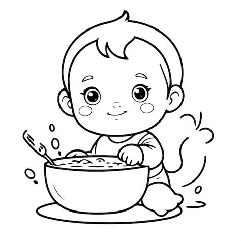 귀여운 터 일러스트레이션 아기 그림 색칠 활동 프리미엄 벡터