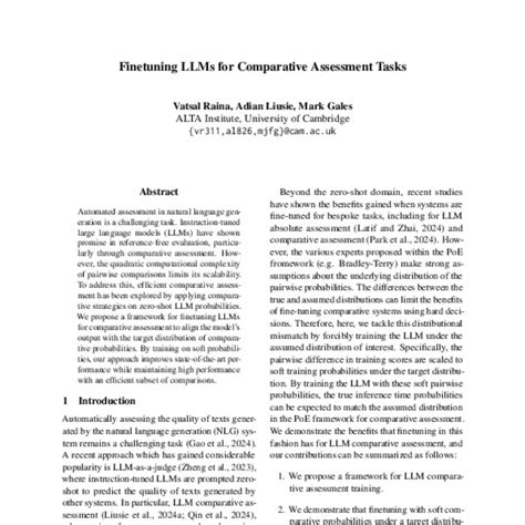 Finetuning Llms For Comparative Assessment Tasks Acl Anthology