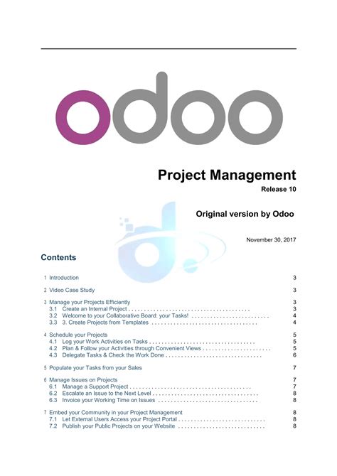 Odoo Project Managementcasestudy Pdf
