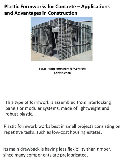 Maximizing Efficiency Through Strategic Plastic Formwork Design And