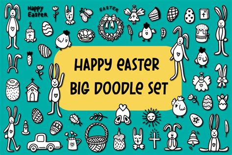Easter Doodles Set Objects Ft Easter And Doodles Envato Elements