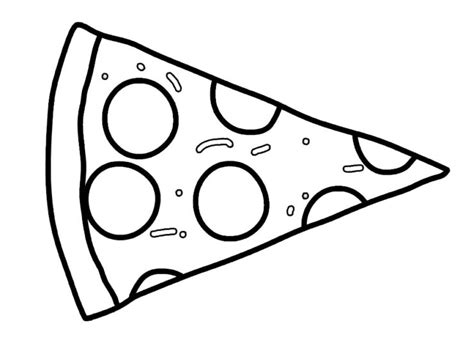 Slice Of Pizza Coloring Page