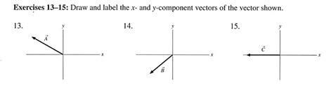 Solved Exercises 13 15 Draw And Label The X And Y Component