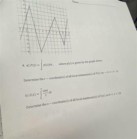 Solved P T 0tp X Dx Cermine The T Coor S X 0xtsintdt Chegg Com