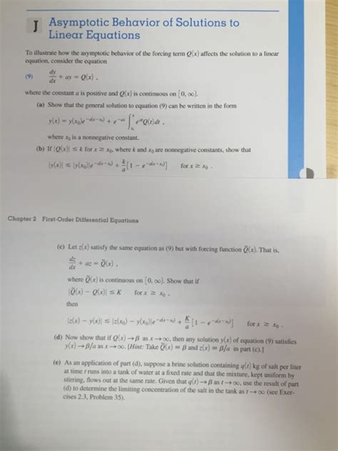 Solved Asymptotic Behavior Of Solutions To Linear Equations