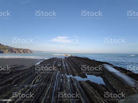 Beautiful Flysch Rock Formations At The Cantabrian Sea In Zumaia In The