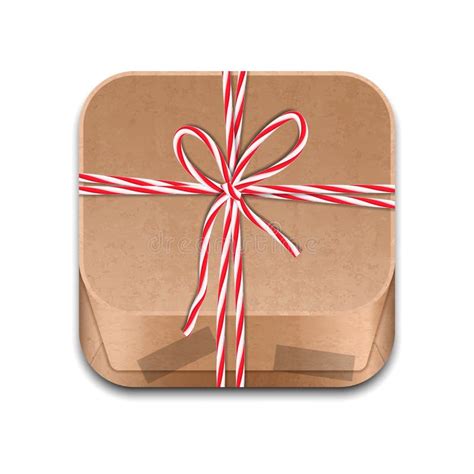 Paper Package Tied Up With Strings Stock Vector Illustration Of Brown