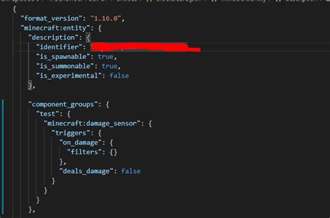 Minecraft Damage Sensor Linting Appears Incorrect Issue Blockception VSCode Bedrock