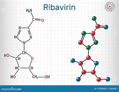 Ribavirin Tribavirin C8h12n4o5 Molecule It Is Antiviral Medication For Treatment Rsv