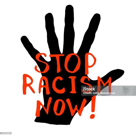 인종차별을 중지 인종 불평등과 혁명적 인 디자인에 항의 반 인종 주의의 주제에 손으로 작성 벡터 문자 낙서 전단지 스티커 포스터용 0명에 대한 스톡 벡터 아트 및 기타
