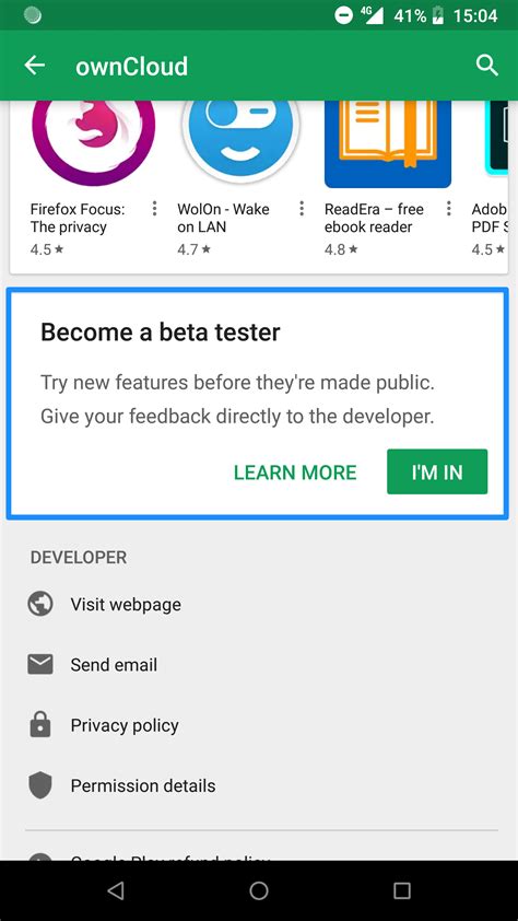 Be The First To Test New Android Features Become An Owncloud Beta