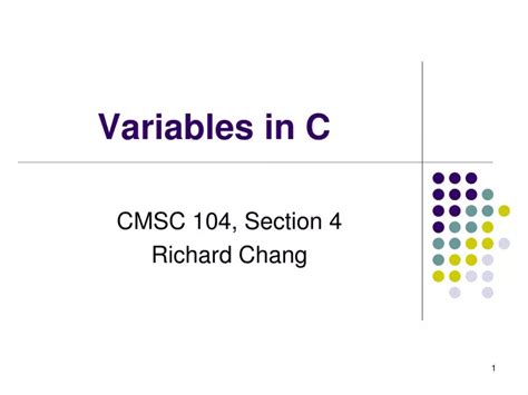Ppt Variables In C Rules Naming Conventions And Declarations