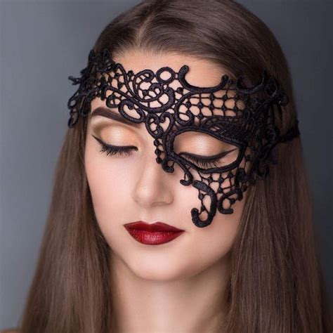 Set Van 8 Elegante Zwarte Kant Maskers Voor Feest En Carnaval Bol