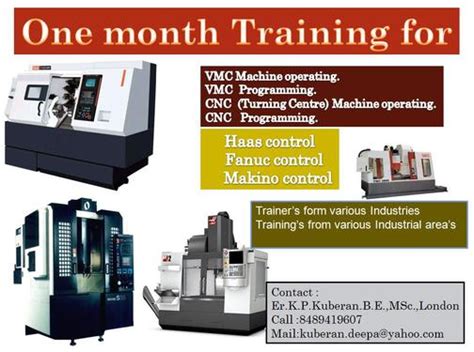 One Month Training For Vmc And Cnc Operating Professional Course In Guindy Chennai