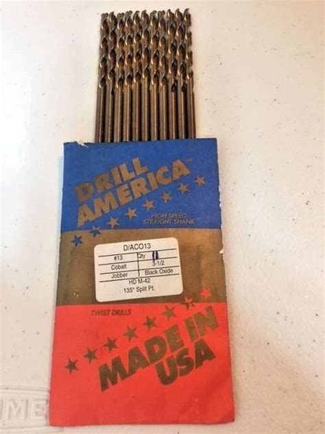 Qty 11 Drill America 13 Cobalt Heavy Duty Drill Bit Daco13 Made In