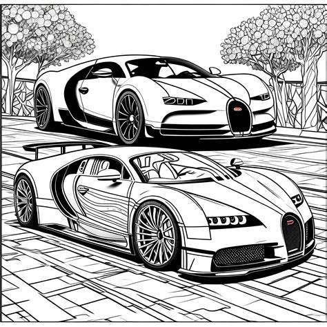 Car Coloring Pages Bugatti Chiron