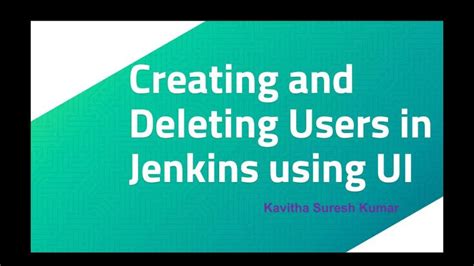 Kavitha Suresh Kumar On Linkedin Creating And Deleting Users In