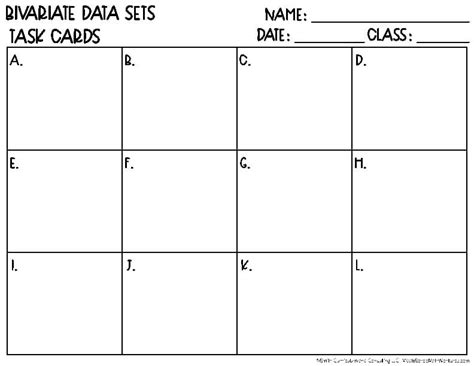 Bivariate Data Sets Task Cards Teks 8 11a Math Station Word Problems