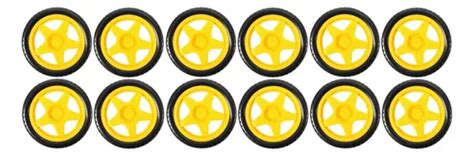 Llanta Rueda Motor Motorreductor Carro Robot Arduino X10 Pcs Cuotas Sin Interés