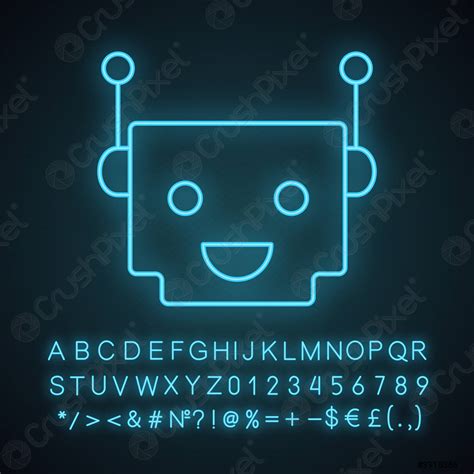 chatbot neon light icon stock vector 3915365 crushpixel