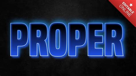Proper Dark Blue Text Effect Generator