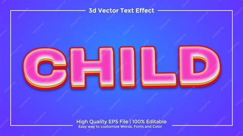 Premium Vector 3d Text Effect Eps Vector Format High Quality Fully
