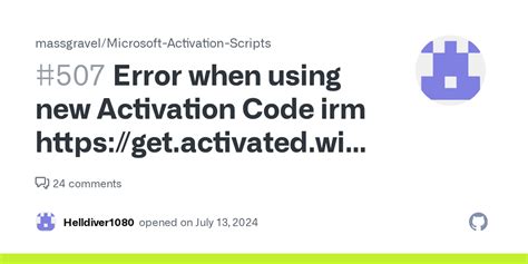 Error When Using New Activation Code Irm Get Activated Win Iex · Issue 507
