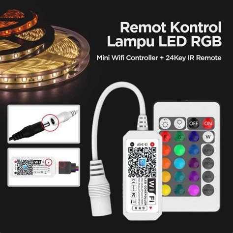 Jual Remote Control Lampu Led Rgb Wifi Android Ios 24 Tombol 100w Lampu Taman Tenaga Tempel