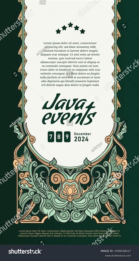 Javanese Event Poster Idea Vintage Border Stock Vector Royalty Free 2408438417 Shutterstock