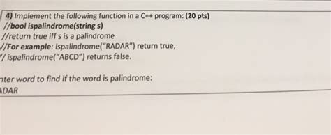 Solved Implement The Following Function In A C Program Chegg