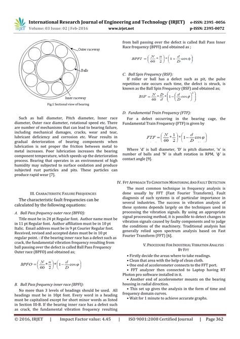 Condition Monitoring Of Ball Bearing Using Vibration Analysis And