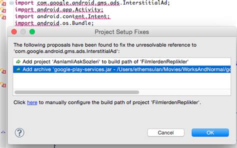 Java Error The Import Google Android Gms Ads Cannot Be Resolved Stack Overflow