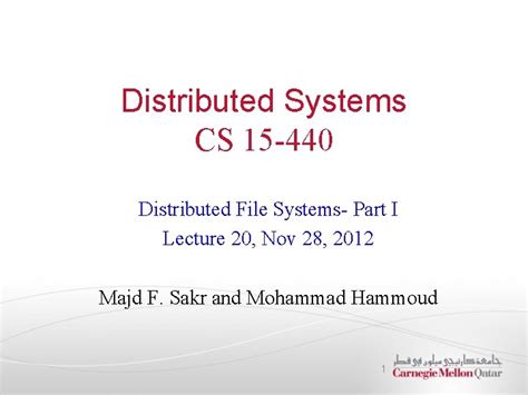 Distributed Systems Cs 15 440 Distributed File Systems