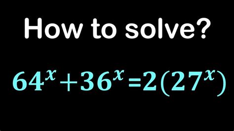 Solving Exponential Equations For Olympiad Success YouTube