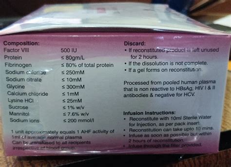 Hemorel A 500 Iu Injection Reliance Life Sciences At ₹ 7000box In